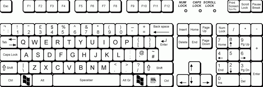 Printable Image Of Computer Keyboard - Free Printable Images